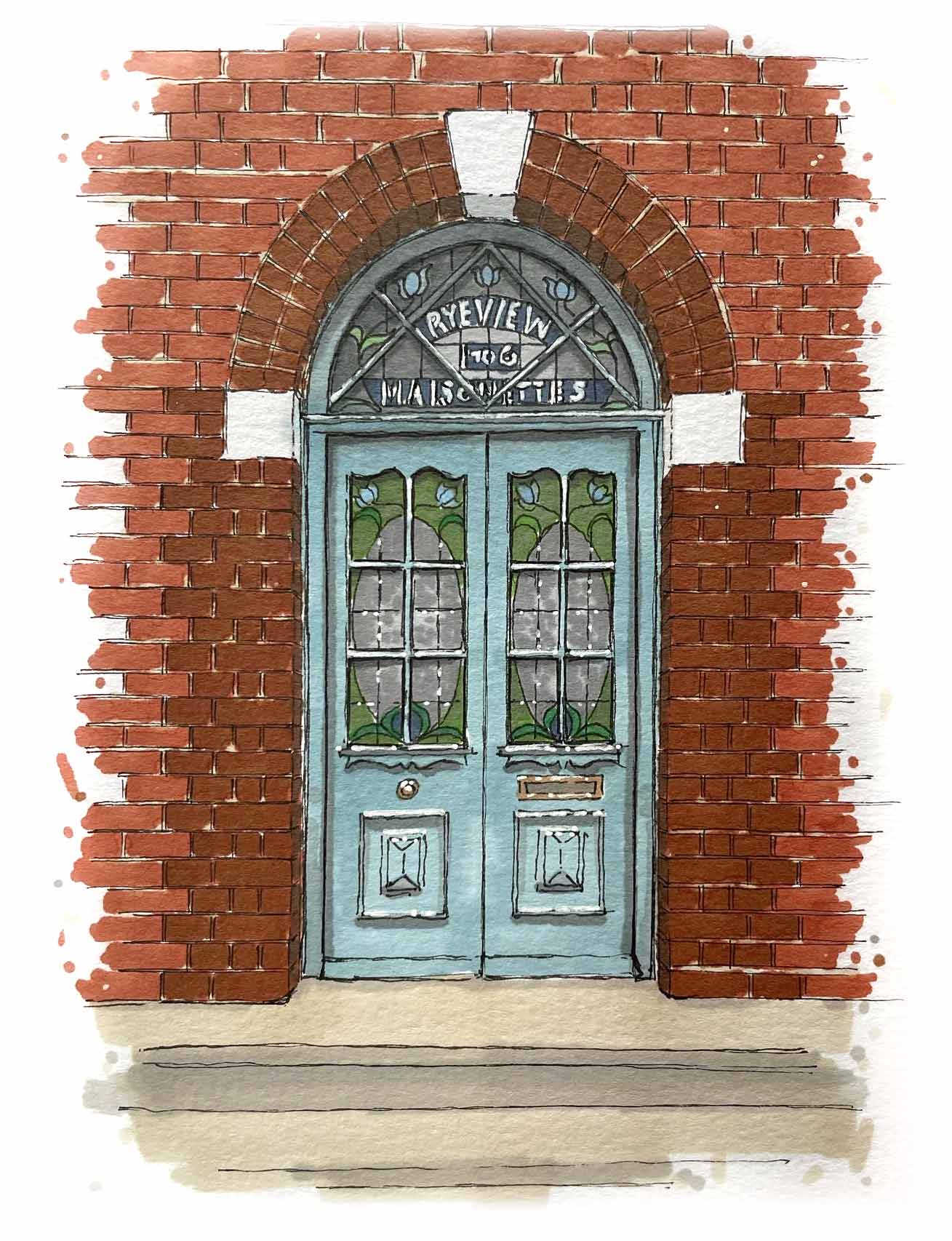 Front Doors - Drawn by Mike