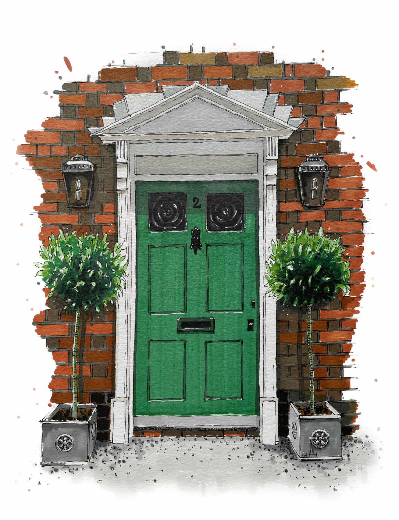 Front Doors - Drawn by Mike